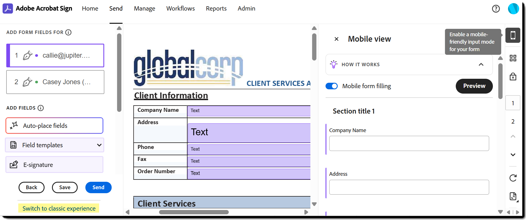 Overview and configuration for custom sending workflows